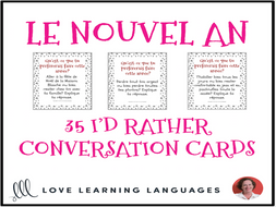 French New Year Vocabulary - Nouvel An - I'd rather cards | Teaching ...