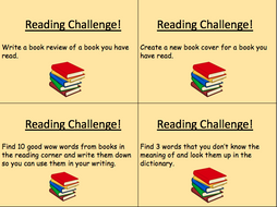 Reading Challenge Cards | Teaching Resources