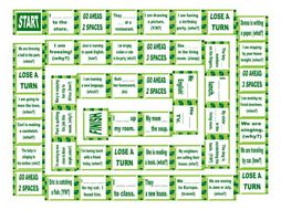 Present Continuous Tense Board Game | Teaching Resources