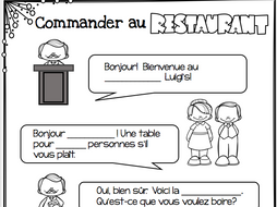 Commander au restaurant | Teaching Resources
