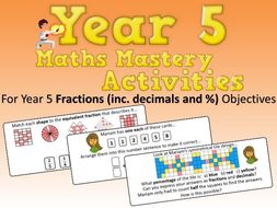 Fractions (including Decimals) Mastery Activities – Year 5 | Teaching ...