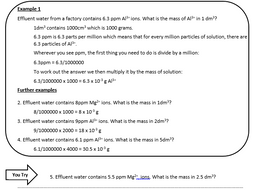 Parts per million | Teaching Resources