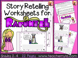 Rapunzel - Fairy Tale Retelling Worksheets | Teaching Resources