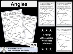 Angles FREEBIE - Sort and Measure | Teaching Resources