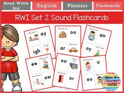 RWI Set 2 flashcards phonics sounds | Teaching Resources