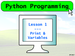 Python Programming Introduction Lessons 1-3 | Teaching Resources