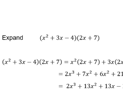 Expanding two or more pairs of brackets (Distributive rule) | Teaching ...