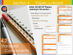 AQA GCSE DT 4.2 Standard Components | Teaching Resources