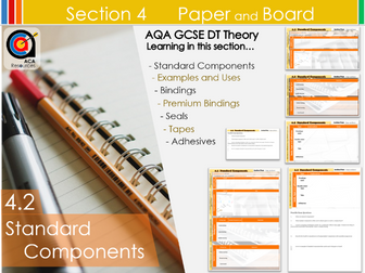 AQA GCSE DT -4- Paper and Board | Teaching Resources