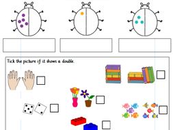 Doubling Numbers to 20 Year 1 Differentiated Worksheets (White Rose ...