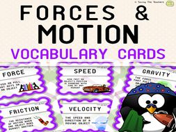 Forces and Motion Display Vocabulary Cards | Teaching Resources