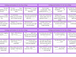Feelings and Emotions Legal Size Text Tic-Tac-Toe-Bingo Game | Teaching ...