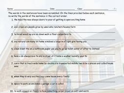 Houses-Apartments Types-Features Scrambled Sentences Worksheet ...
