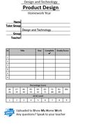 KS3 Design Technology Homework BOOKLETS | Teaching Resources