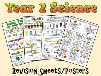 Year 2 Science Assessments + Posters/Revision Sheets | Teaching Resources
