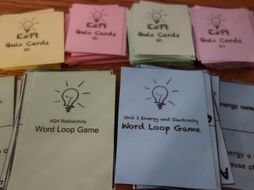 Physics Word loop game cards | Teaching Resources