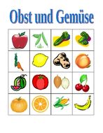 Obst und Gemüse (Fruits and Vegetables in German) Bingo | Teaching ...