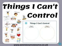 Things I can and cannot control | Teaching Resources
