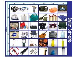 Camping Things and Activities Legal Size Photo Battleship Game ...