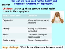 Depression: Mental Health by EC_Resources - Teaching Resources - Tes
