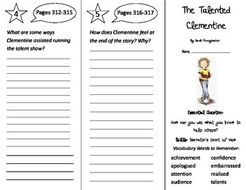 The Talented Clementine Trifold - Wonders 3rd Grade Unit 4 Week 2 ...