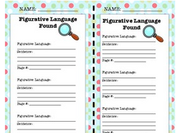 Freebie! Figurative Language Found Bookmark | Teaching Resources