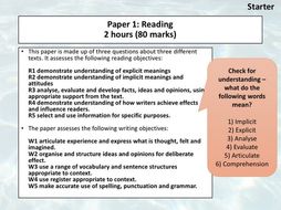 Cambridge IGCSE 0500 - Overview of Language Paper 1 | Teaching Resources