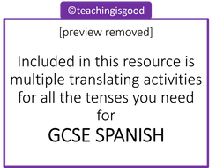 GCSE Spanish tenses - activity sheet | Teaching Resources