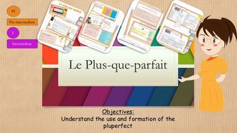 French Grammar : Pluperfect Tense (lesson+exercices)/ Le plus que ...