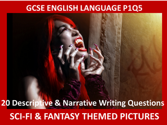 GCSE English 9-1 - Descriptive and Narrative Writing Questions (Bundle ...