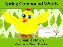 Compound Words Worksheet Spring Themed | Teaching Resources
