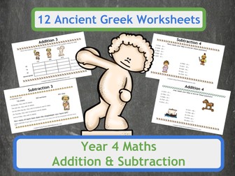 Ancient Greek Themed Maths Worksheets Complete Collection for Year 4 ...