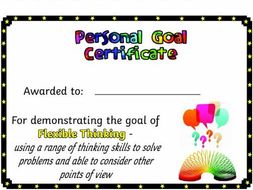Personal Goals (IPC) - Certificates of Achievement | Teaching Resources
