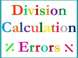 Division Calculation Errors | Teaching Resources