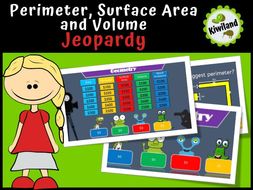 Area, Perimeter, Surface Area and Volume Jeopardy - With Scoreboard ...
