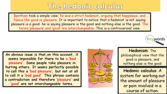 Utilitarianism Lesson 2: Hedonic Calculus (OCR A level Ethics ...