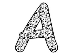 Printable display bulletin letters numbers and more: Music Notes ...