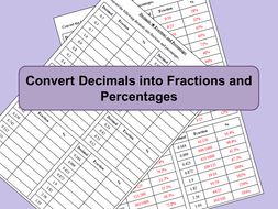 FDP Conversions and Fraction of an Amount | Teaching Resources
