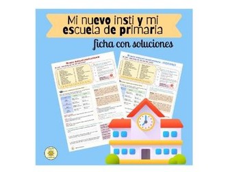 Mi vida en el insti. Pack de fichas con soluciones sobre el tema del ...