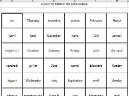 'The date' colouring pairs | Teaching Resources