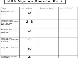 KS3 Algebra Question Pack (with answers) | Teaching Resources