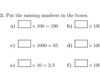 Worksheets on number topics (with answers) | Teaching Resources