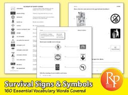 Survival Signs & Symbols: Essential Vocabulary | Teaching Resources