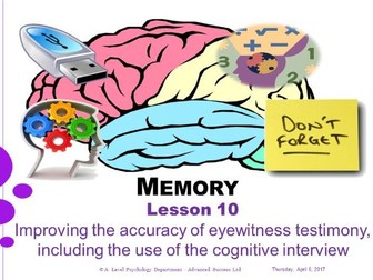 Paper 1 - MEMORY - SPECIAL OFFER (45% Off) - Workbook, Lesson Plans and ...