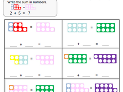 Numicon 1-20 addition worksheets | Teaching Resources