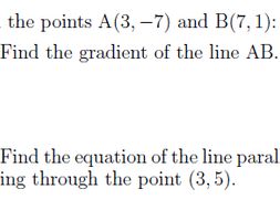 Equation of a straight line-parallel and perpendicular lines worksheet ...