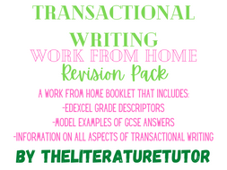 Transactional Writing: Work From Home Revision Pack | Teaching Resources