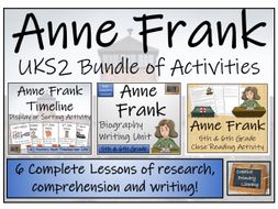 UKS2 Anne Frank Timeline Display, Sorting, Reading Comprehension ...
