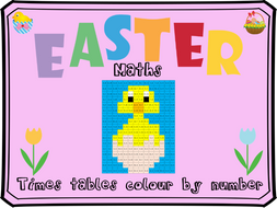Easter maths: multiplication colour by number | Teaching Resources