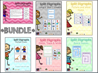 Split Digraphs - Magic E - Long & Short Vowel Sort - English Activity ...